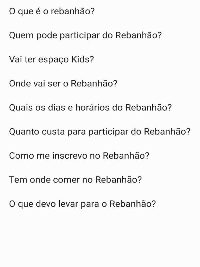 Perguntas Sobre o Rebanhão_260115_193030 | PDF