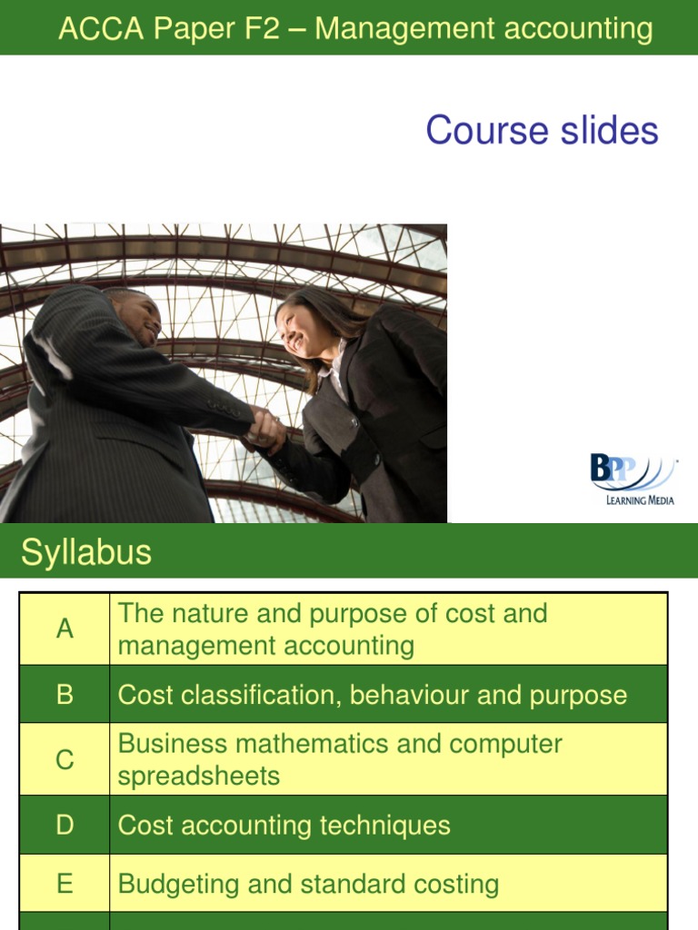 ACCA F2 Management Accounting Overview | PDF