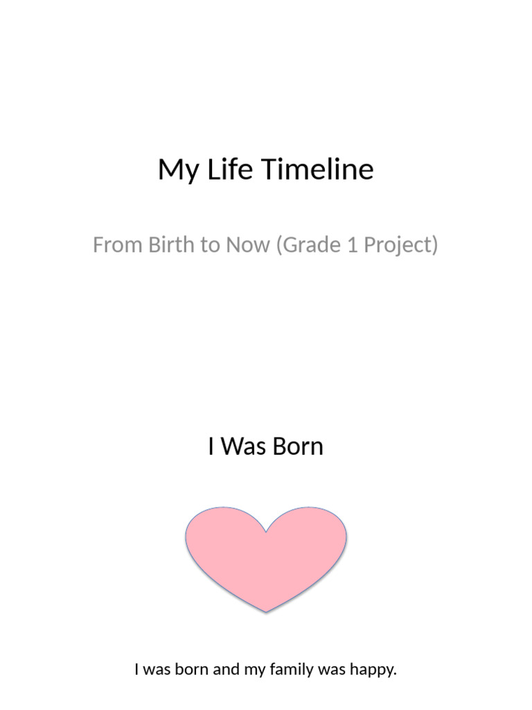 Grade 1 Birth to Present Timeline | PDF
