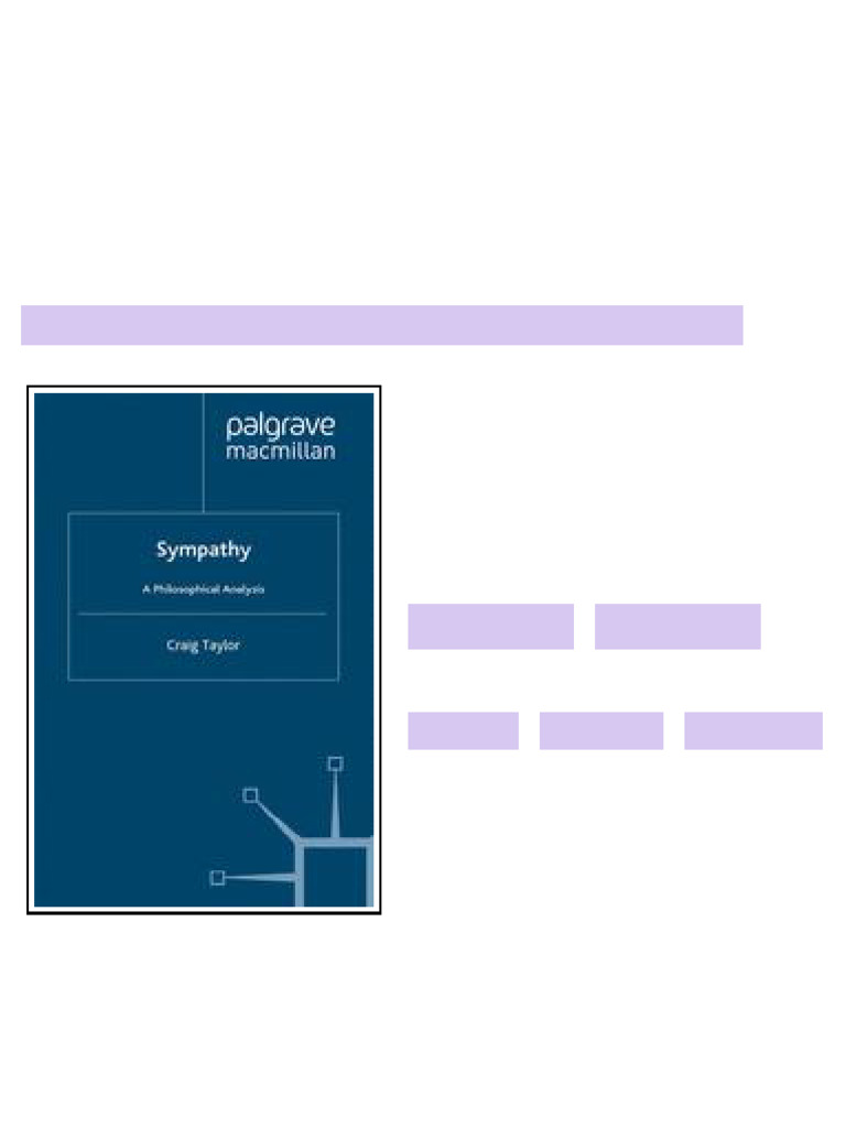 (Ebook) Sympathy: A Philosophical Analysis by Craig Taylor (auth.) ISBN ...