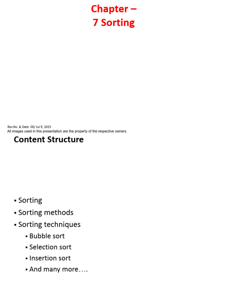7_Sorting | PDF | Applied Mathematics | Computing