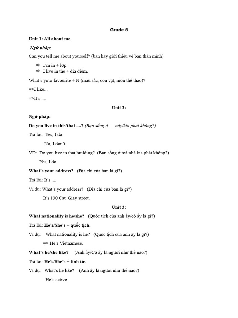 Grade 5_Unit 110 | PDF