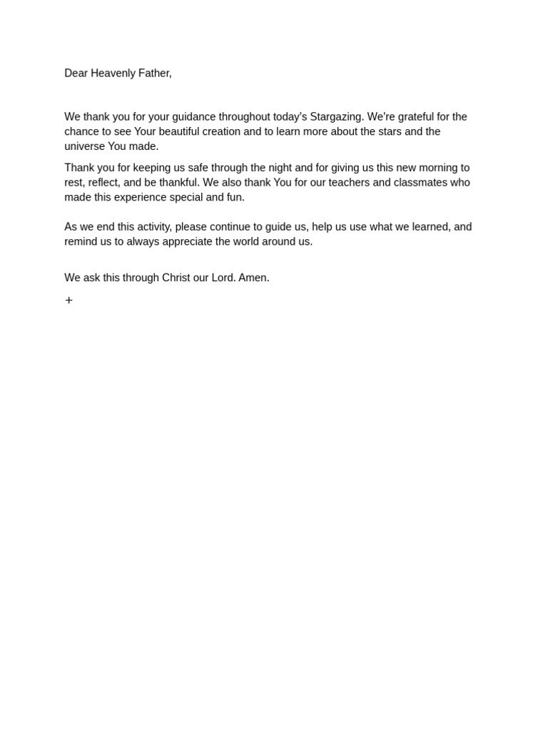 Closing Prayer | PDF