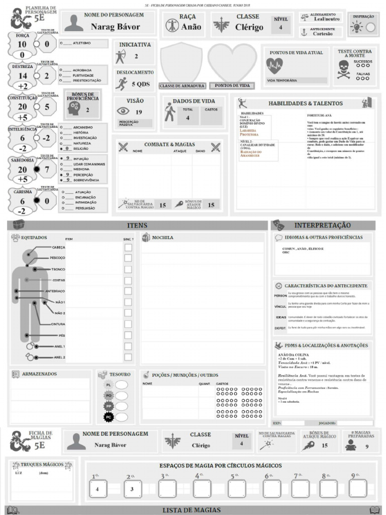 Clerigo Anão Narag - Copia | PDF