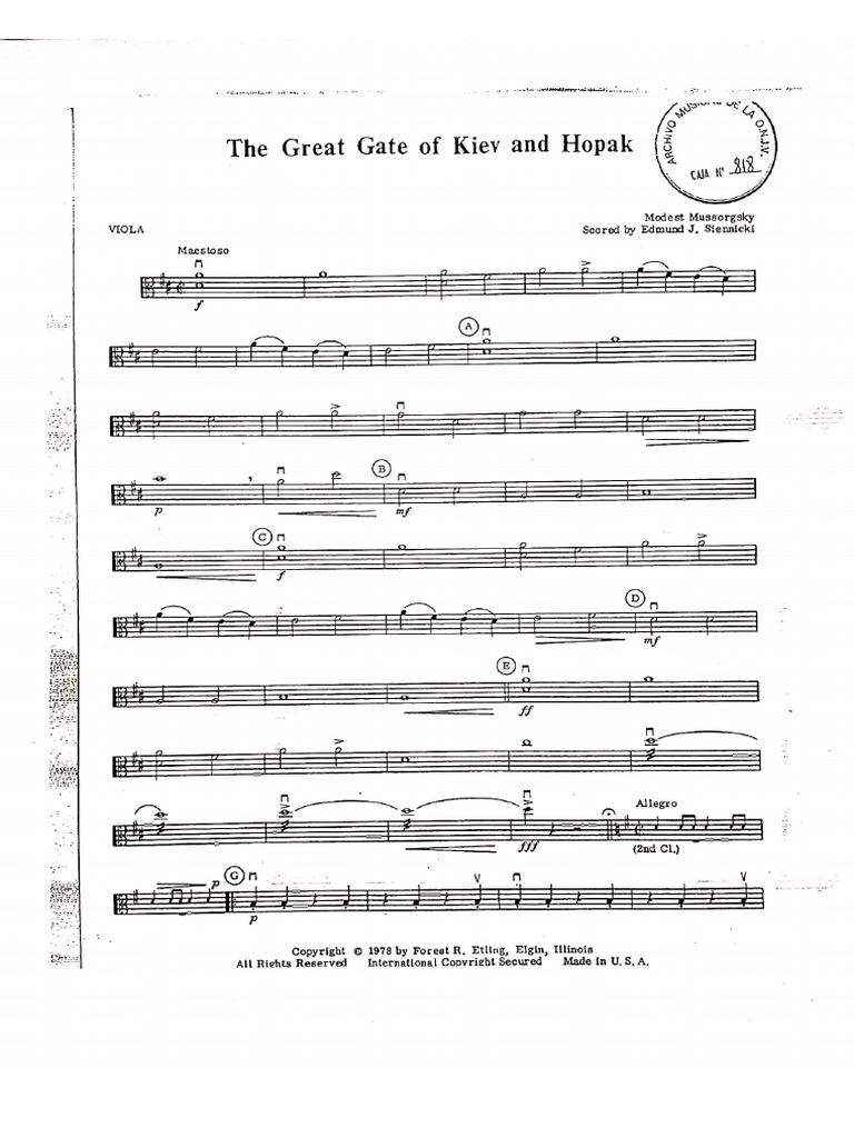 18 Gran Puerta de Kiev - Viola (1) | PDF