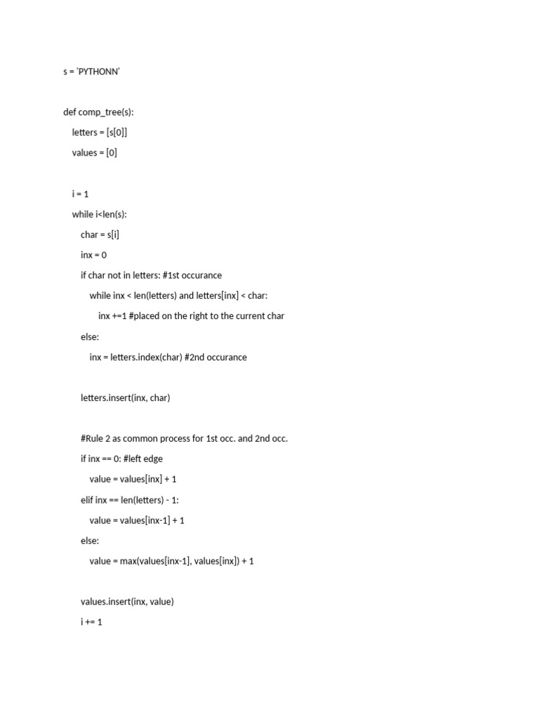 Python String Analysis Algorithm | PDF