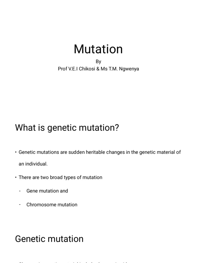 Mutation | PDF | Ploidy | Genetic Code
