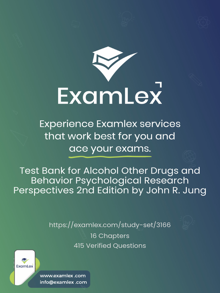 Test Bank for Alcohol Other Drugs and Behavior Psychological Research ...