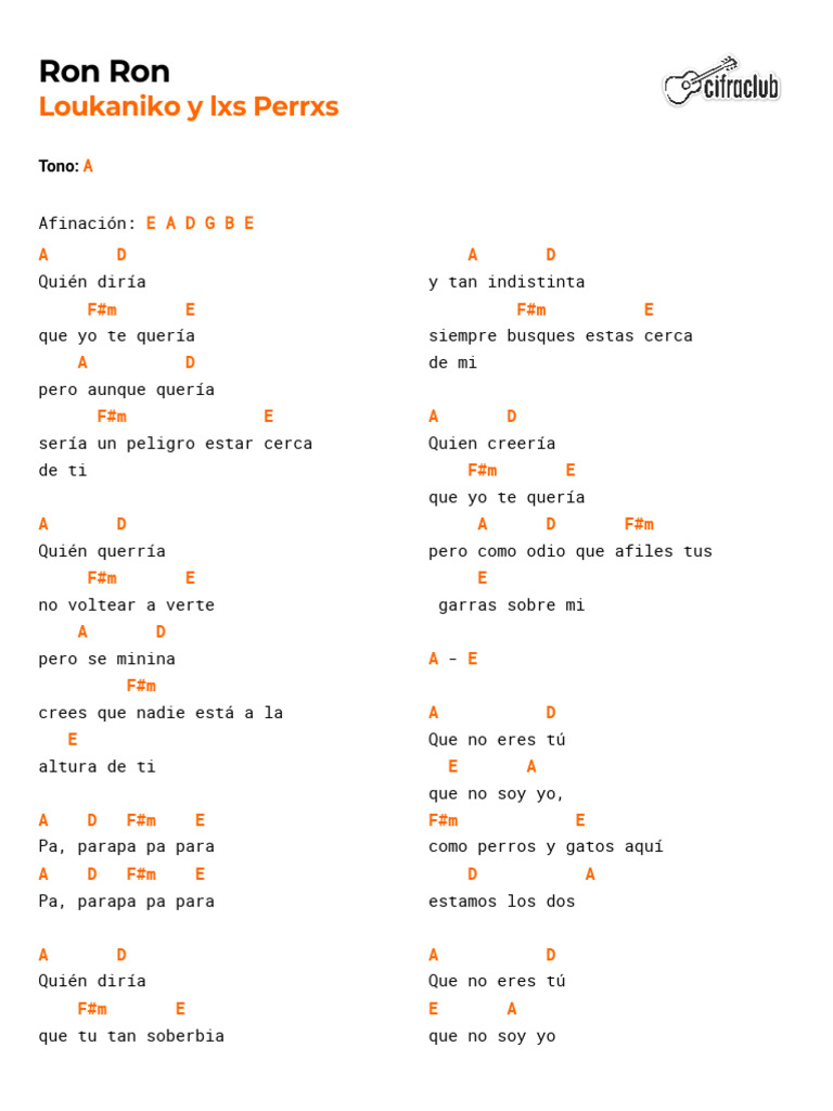 Loukaniko y Lxs Perrxs - Ron Ron | PDF