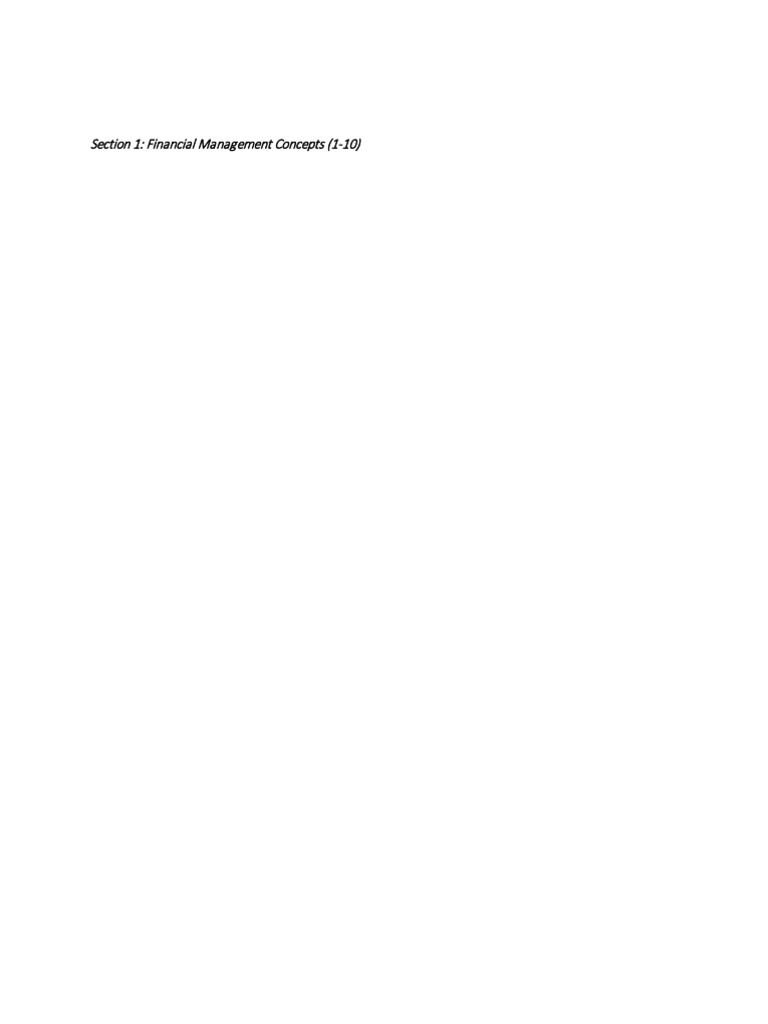 Key Concepts in Financial Management | PDF | Taxes | Business