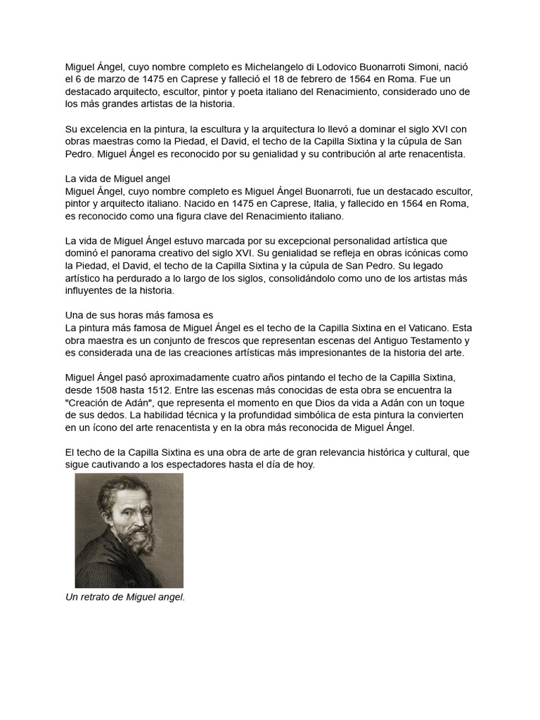 Miguel Angel | PDF