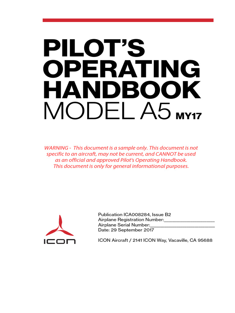 ICA012293-C_Pilot Operating Handbook Model A5 MY17 Issue B2 Sample ...