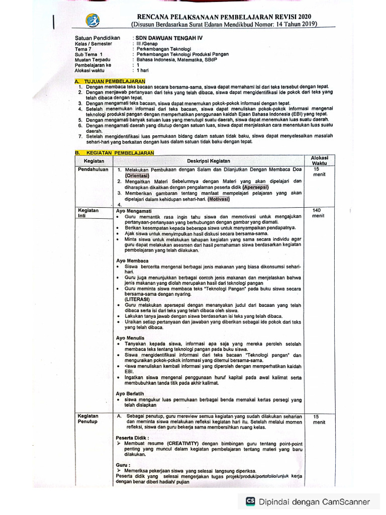 RPP Observasi Sri Kusmiati | PDF