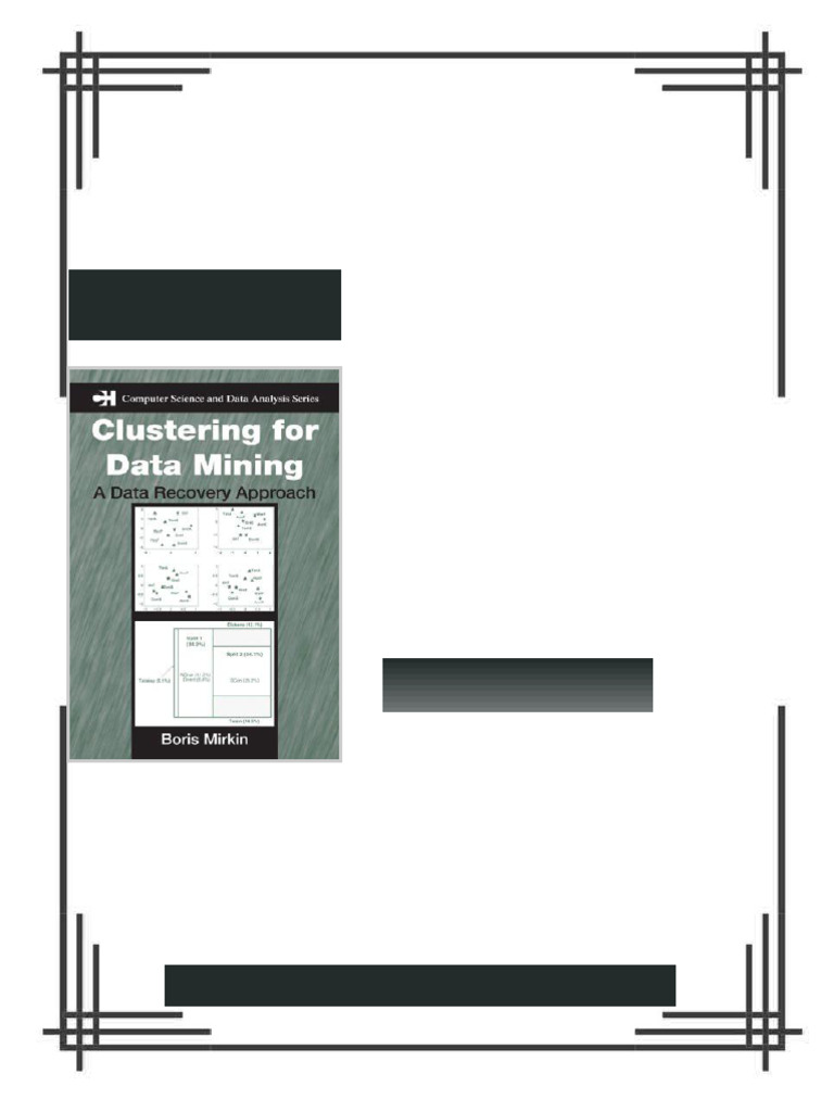 Clustering for Data Mining A Data Recovery Approach 1st Edition Boris ...