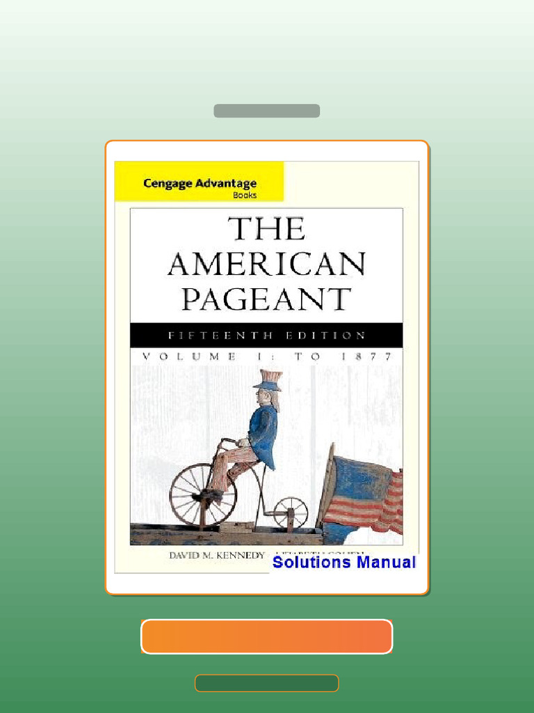 Test Bank for Cengage Advantage the American Pageant 15th Edition ...