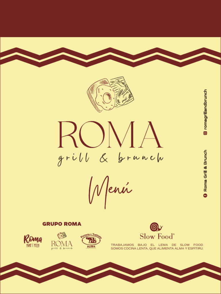 MENÚ ROMA G&B - VERSIÓN FINAL V10 | PDF | Tortita | ensalada