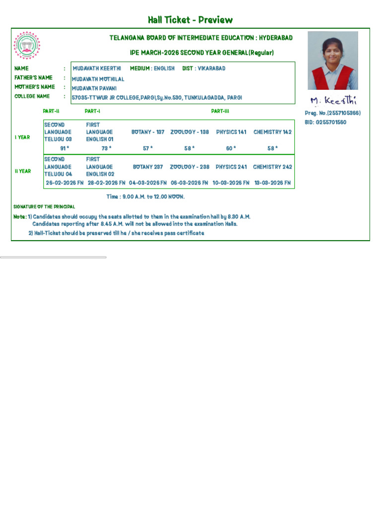 __ Second Year Hall Ticket Download _ | PDF