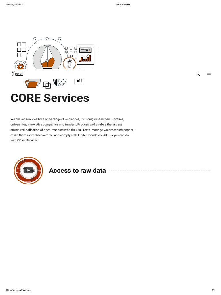 CORE Services | PDF | Academic Publishing | Open Access