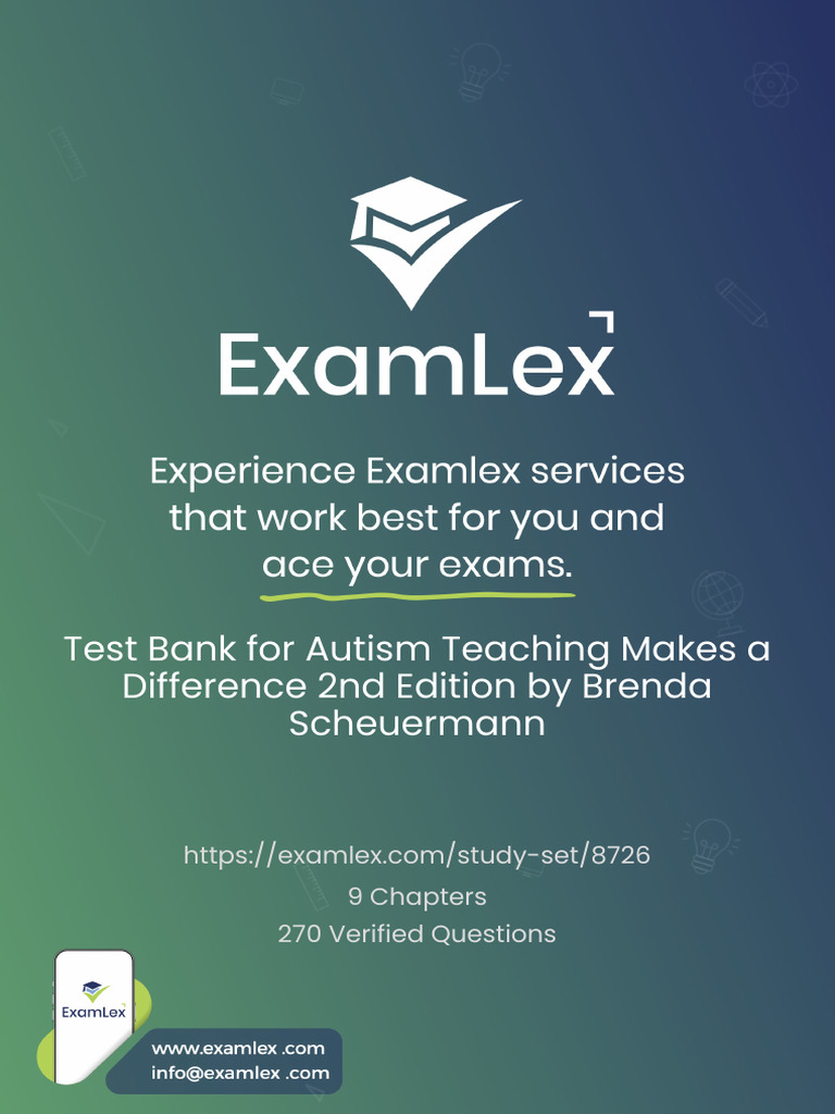 Test Bank for Autism Teaching Makes a Difference 2nd Edition by Brenda ...