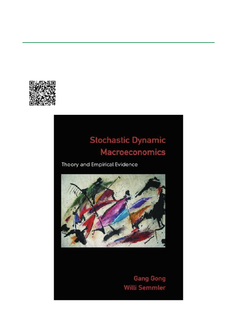 Stochastic Dynamic Macroeconomics Theory and Empirical Evidence ISBN ...