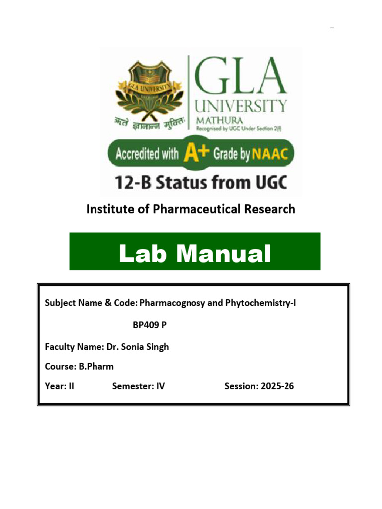 Final Pcog 1 Lab Manual (1) | PDF | Microscope | Eye