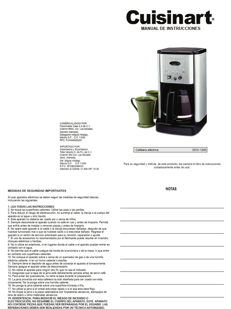 DCC-1200 | PDF | café | Agua