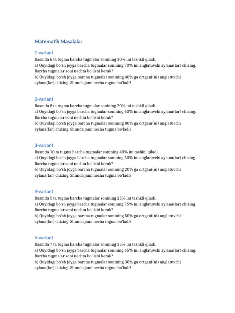 Matematik_Masalalar | PDF