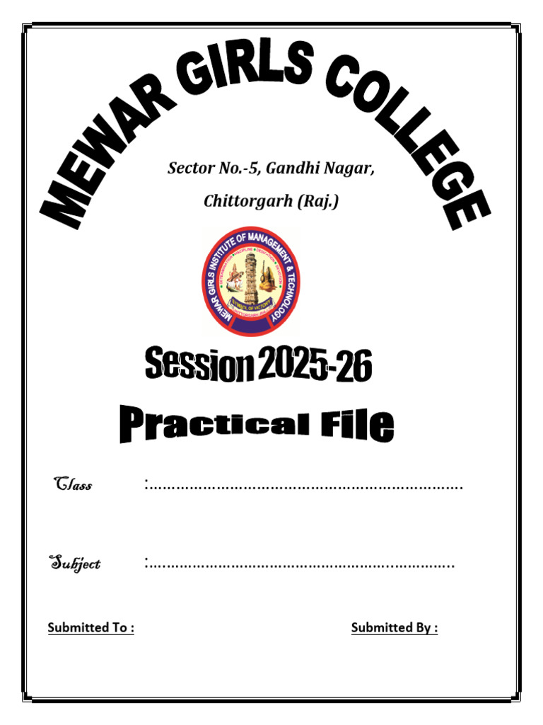 Practical Front Page | PDF