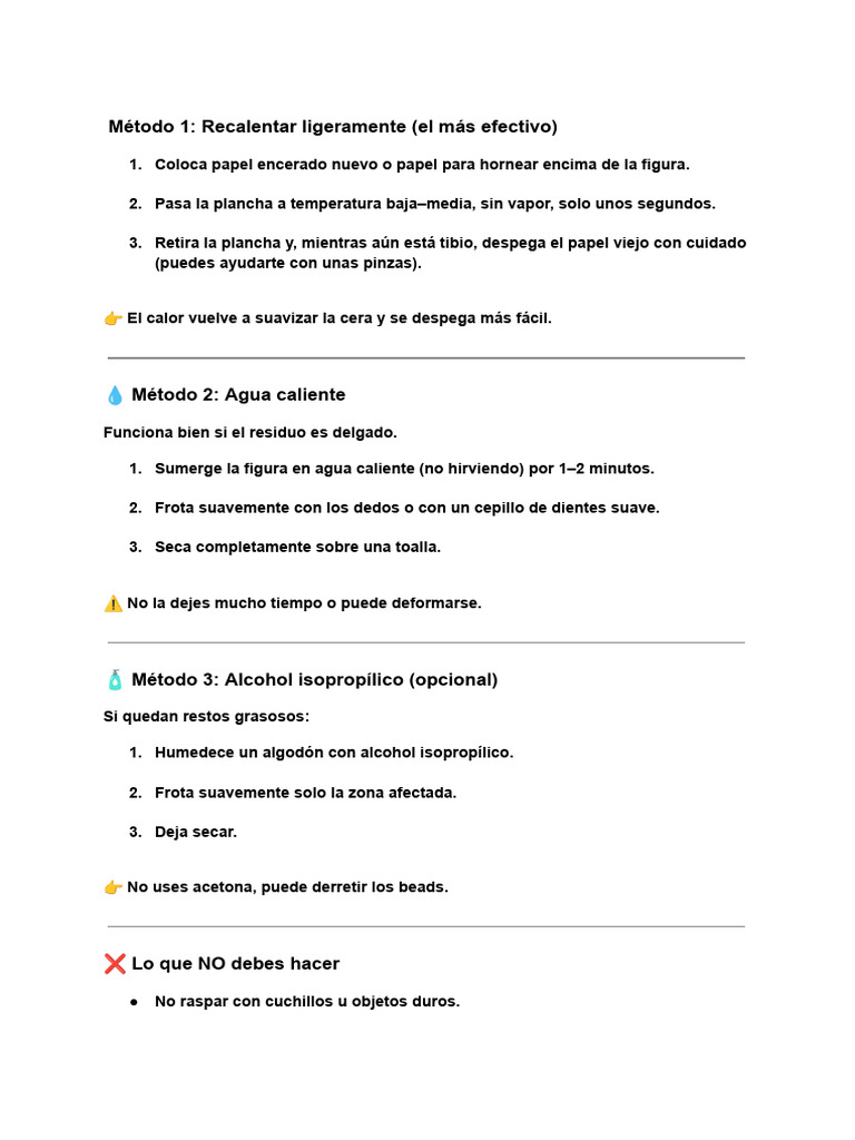 Tutorial quitar cera | PDF | Vapor | Agua