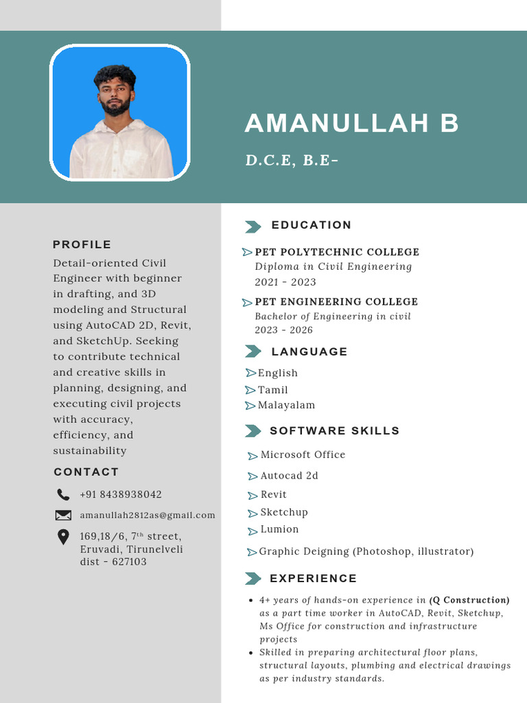 Civil Engineer Profile: Skills & Experience | PDF