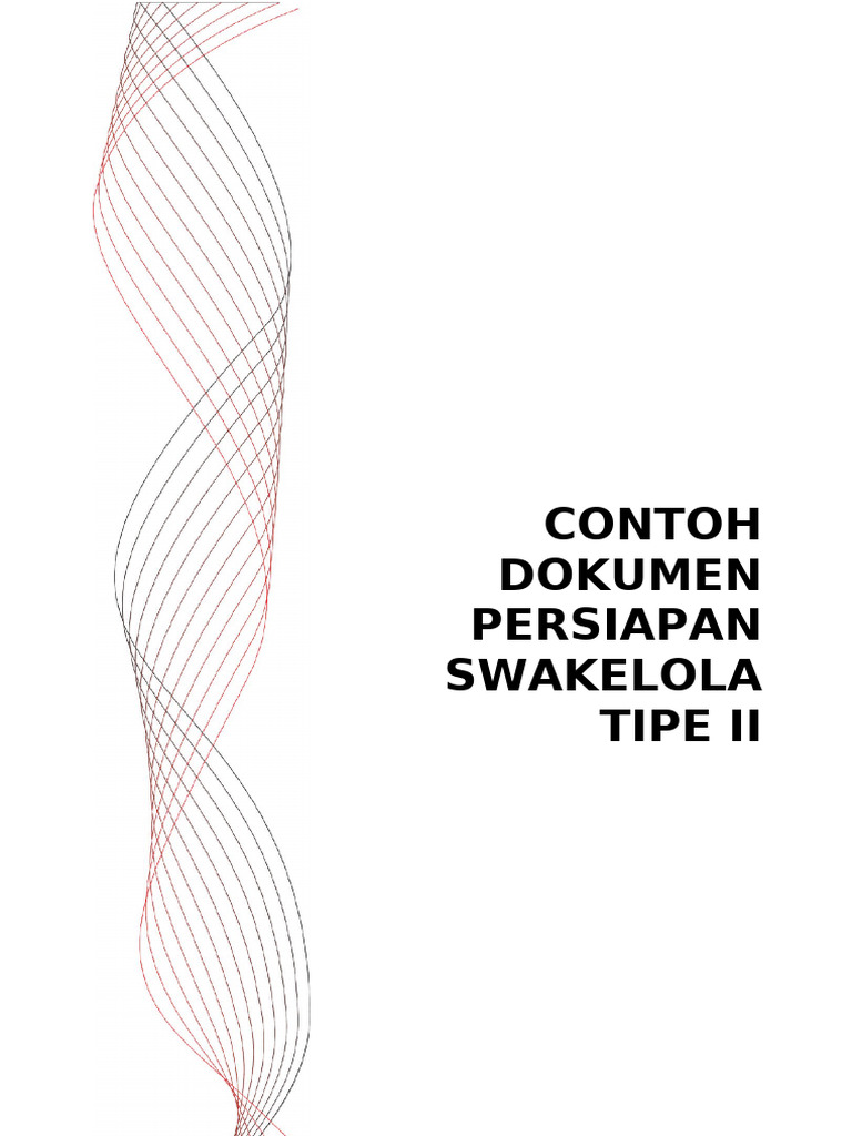 Contoh Dokumen Persiapan Swakelola Tipe II - Clean | PDF