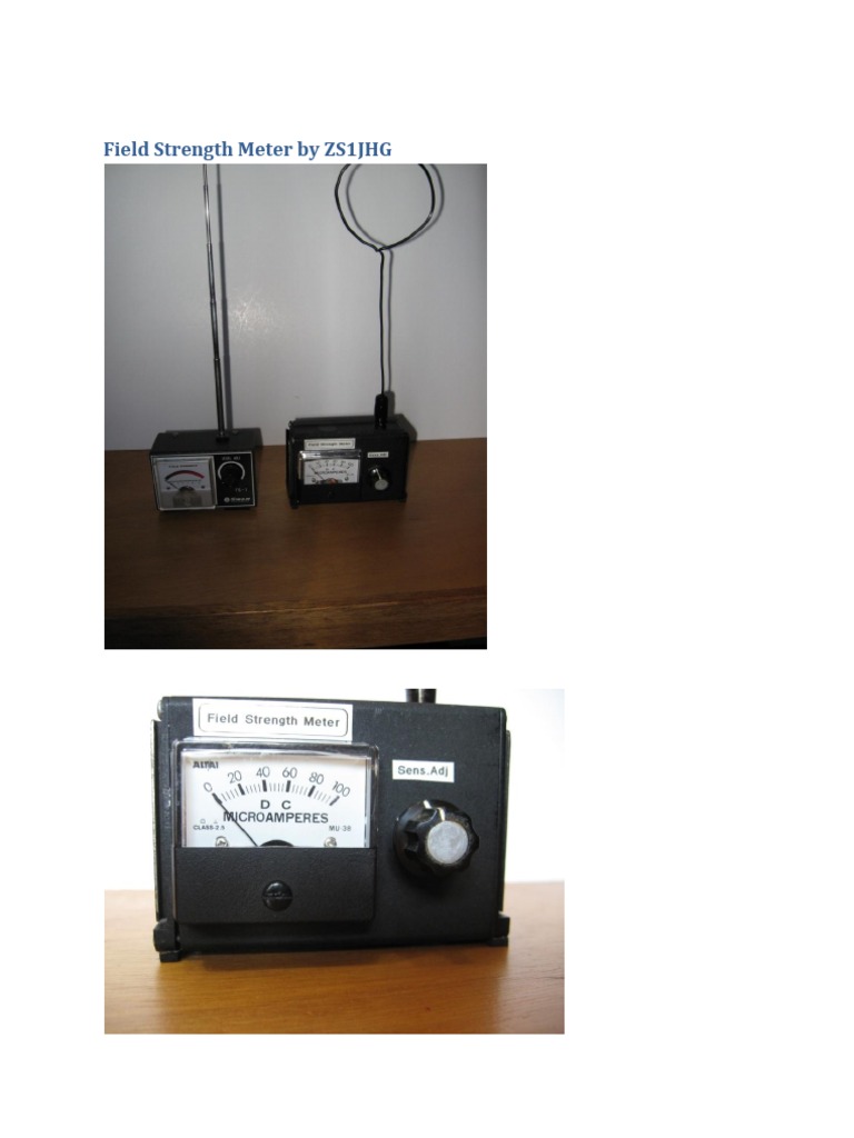 Field Strength Meter by ZS1JHG | PDF