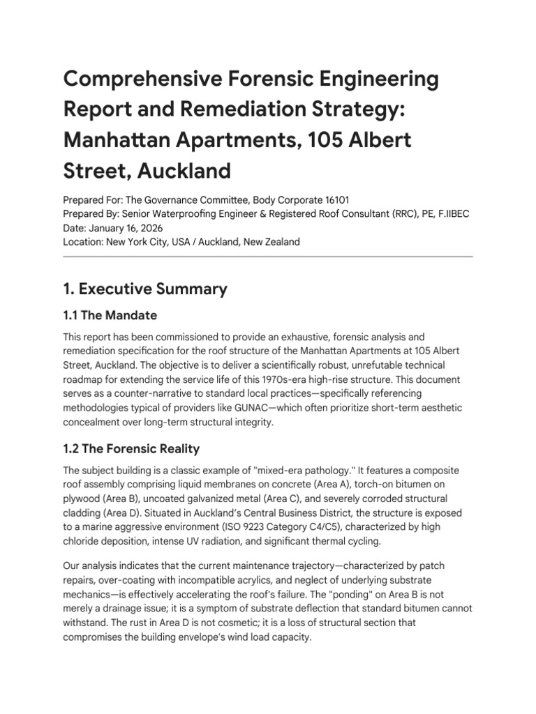 Forensic Engineering Report - Roofs Remediation Plan | PDF | Corrosion ...