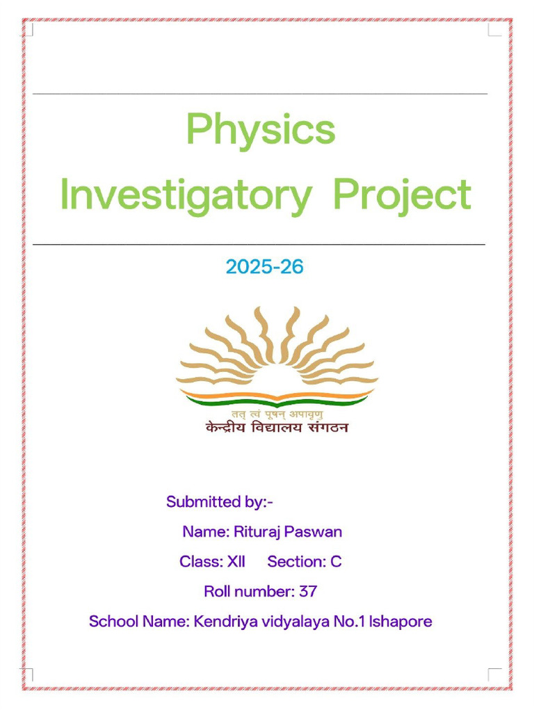physics project | PDF