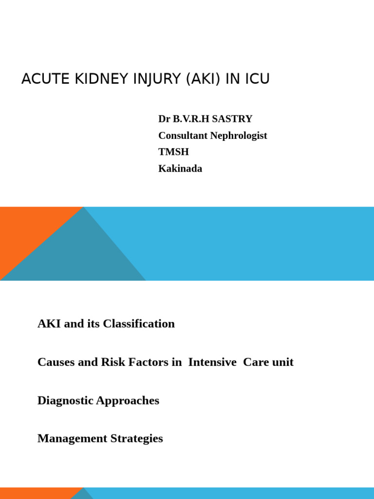 Acute Kidney Injury in ICU: Causes & Management | PDF | Organ (Anatomy ...