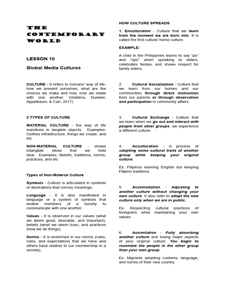 TCW Finals Reviewer | PDF | Cost Of Living | Human Migration