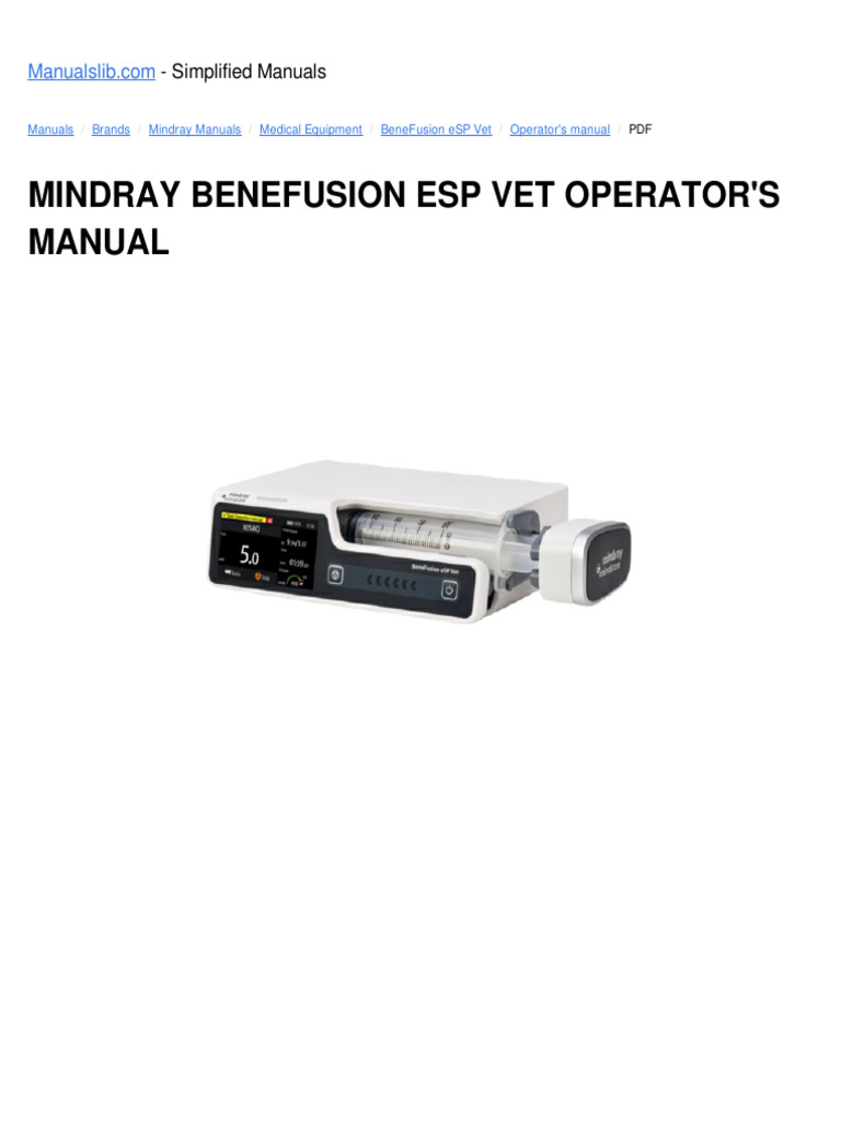 Syringe Pump Manual | PDF | Menu (Computing) | Intravenous Therapy