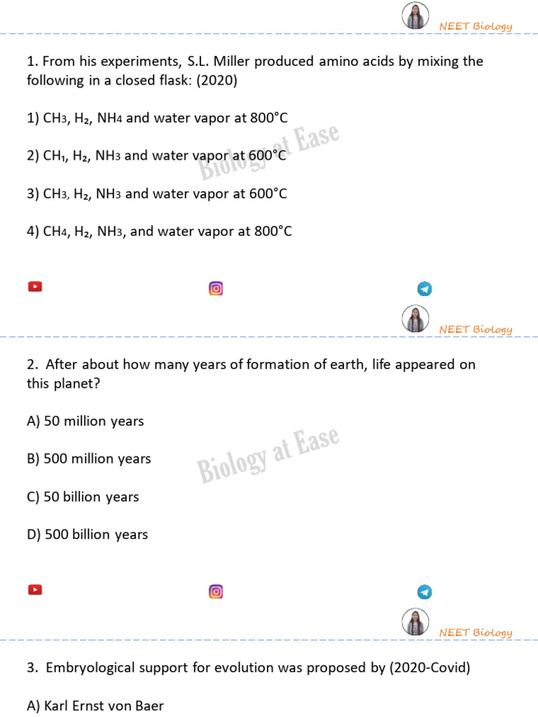 Biology Neet Full Mock (1) | PDF | Dominance (Genetics) | Biology