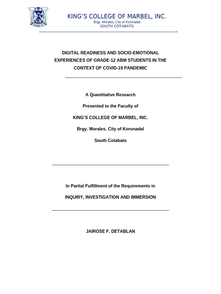 Research Quantitative | PDF | Learning | Pandemic