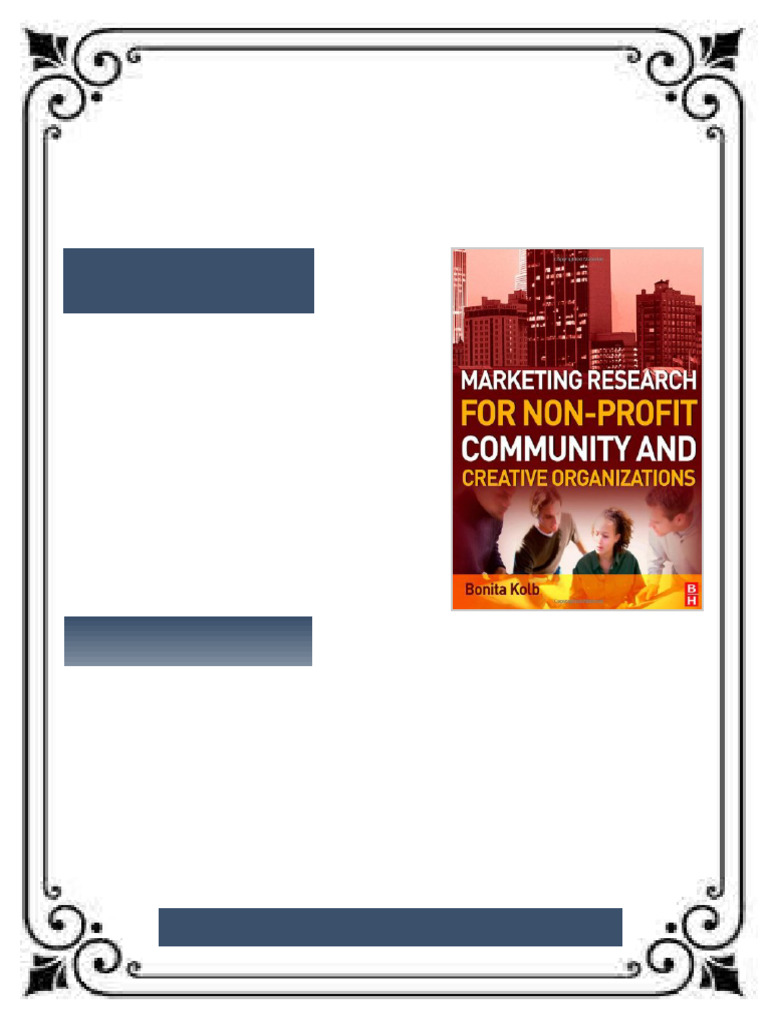 Marketing Research for Non profit Community and Creative Organizations ...