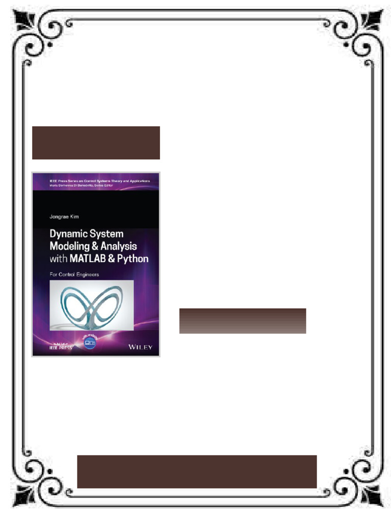 Dynamic System Modelling and Analysis with MATLAB and Python 1st Edition Jongrae Kim ebook with ...