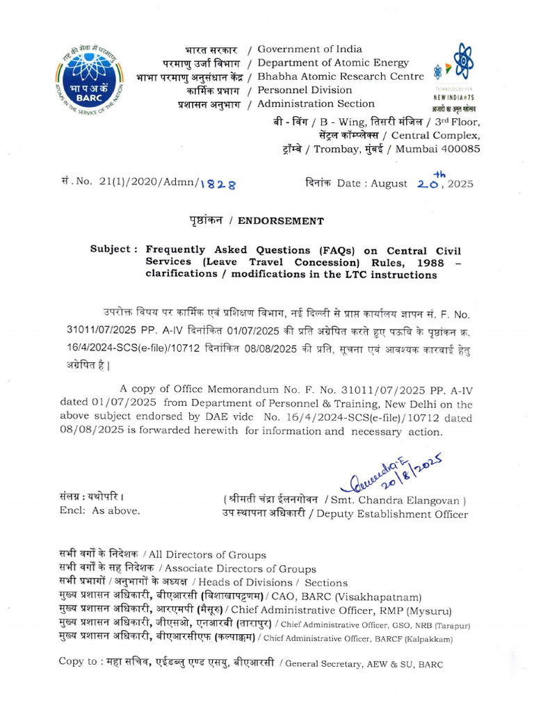 Leave Travel Concession | PDF