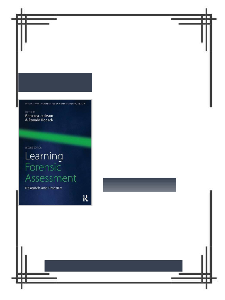 Learning Forensic Assessment Research and Practice 2nd Edition Rebecca ...