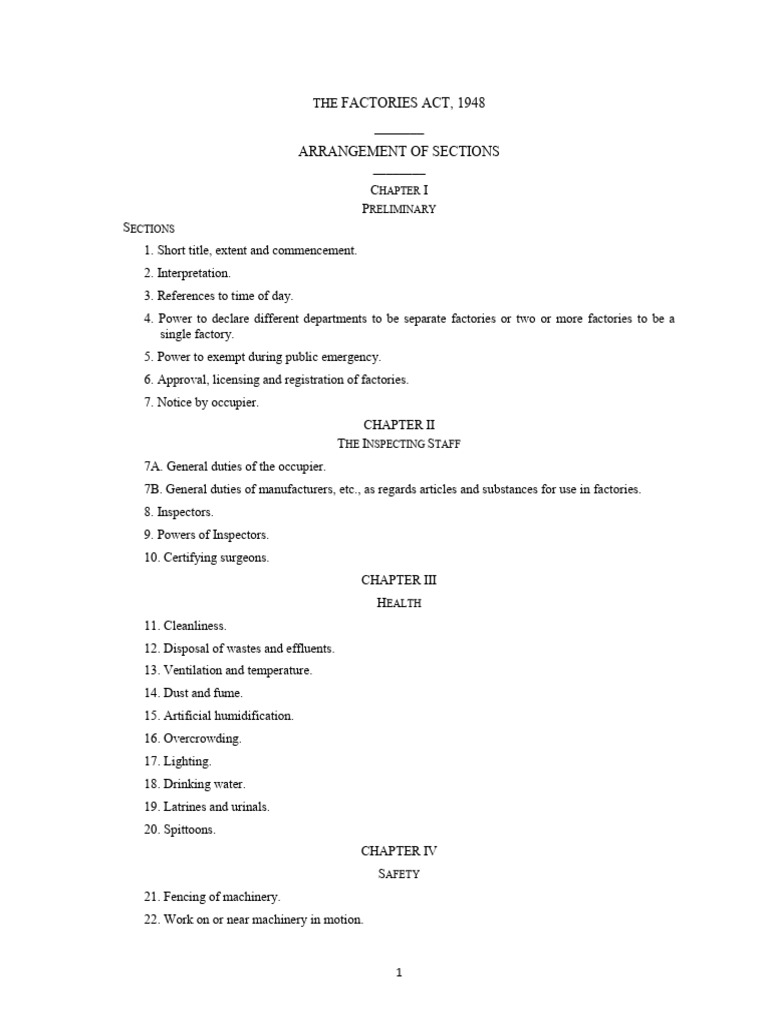 Fac Act Vol1 | PDF | Occupational Safety And Health | Engines