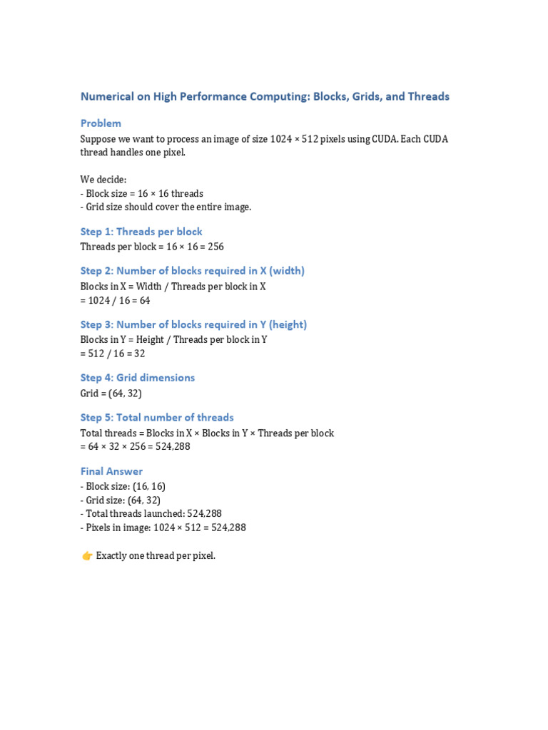 HPC Blocks Grids Threads | PDF