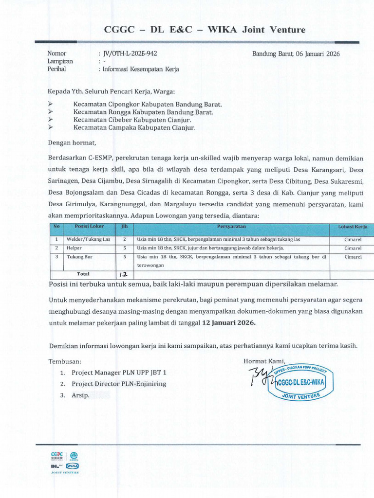 Job Vacancy 10-01-2026 | PDF