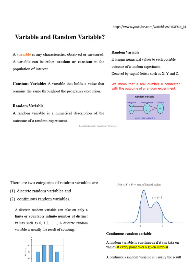 Understanding Random Variables and Distributions | PDF | Probability ...