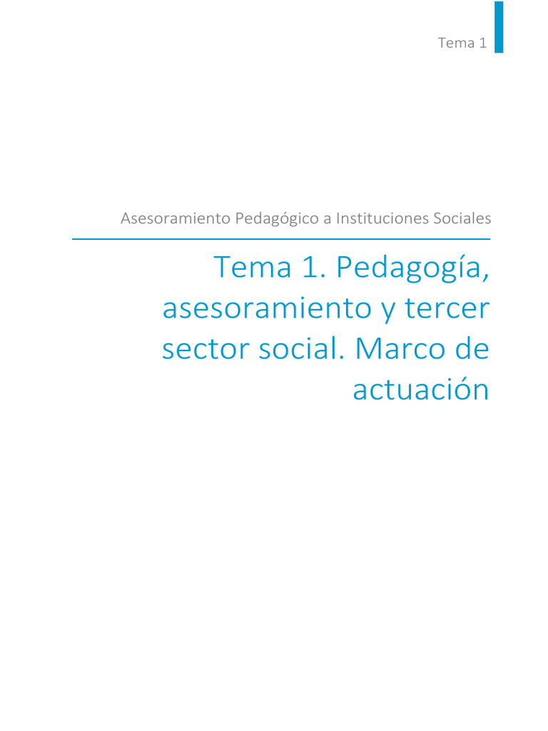 Tema 1 | PDF | Trabajo Social | Pedagogía