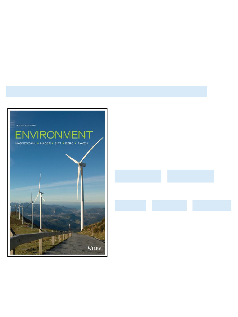Environment 10th Edition David M Hassenzahl Mary Catherine Hager ebook ...
