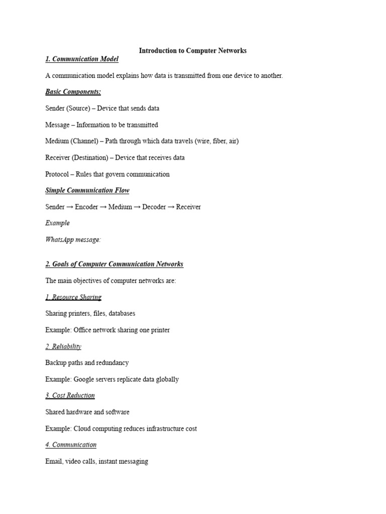 Overview of Computer Networks Essentials | PDF | Computer Network ...
